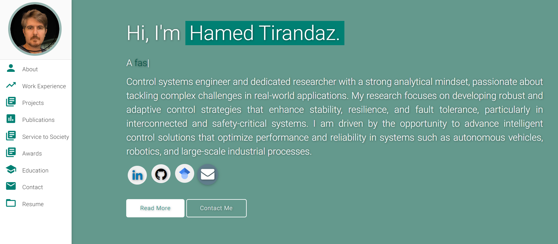 Hamed Tirandaz | Control System Engineer